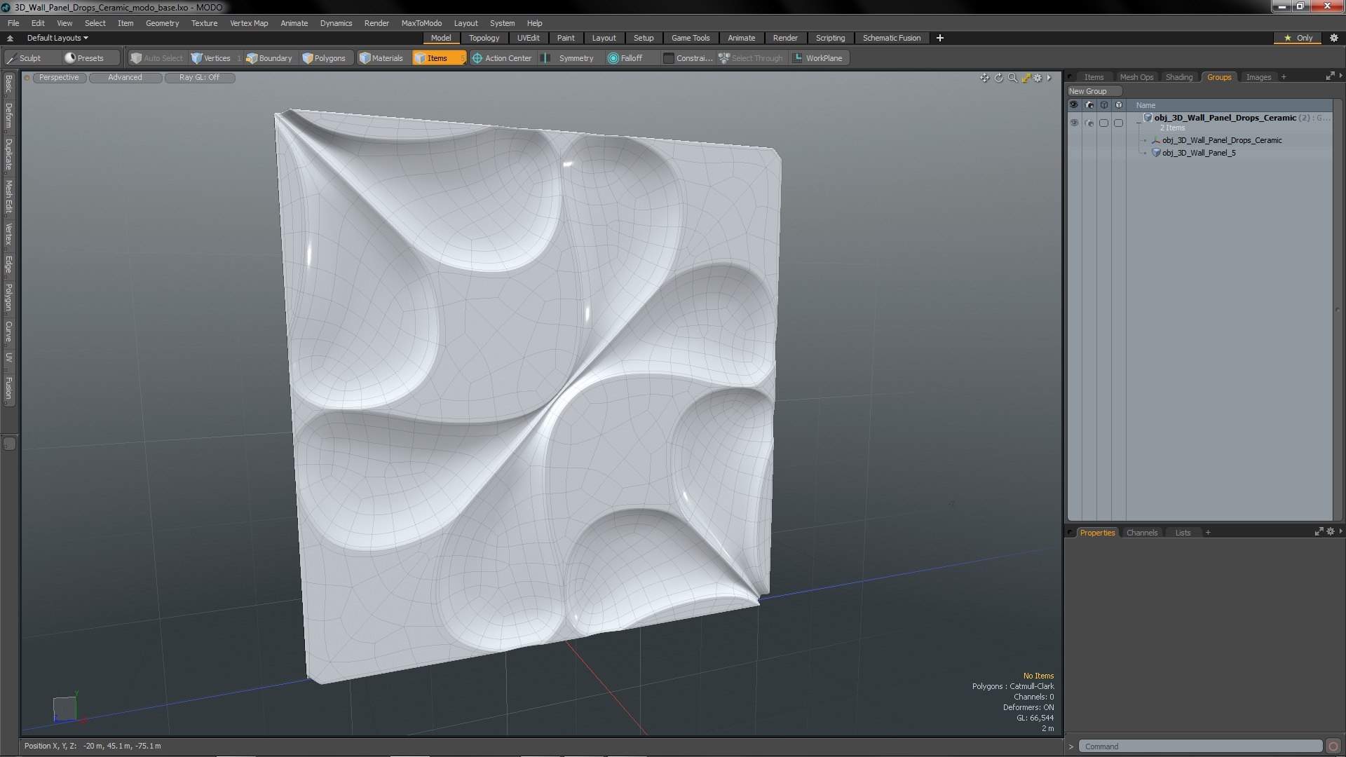 3D Wall Panel Drops Ceramic 3D model - TurboSquid 1907957