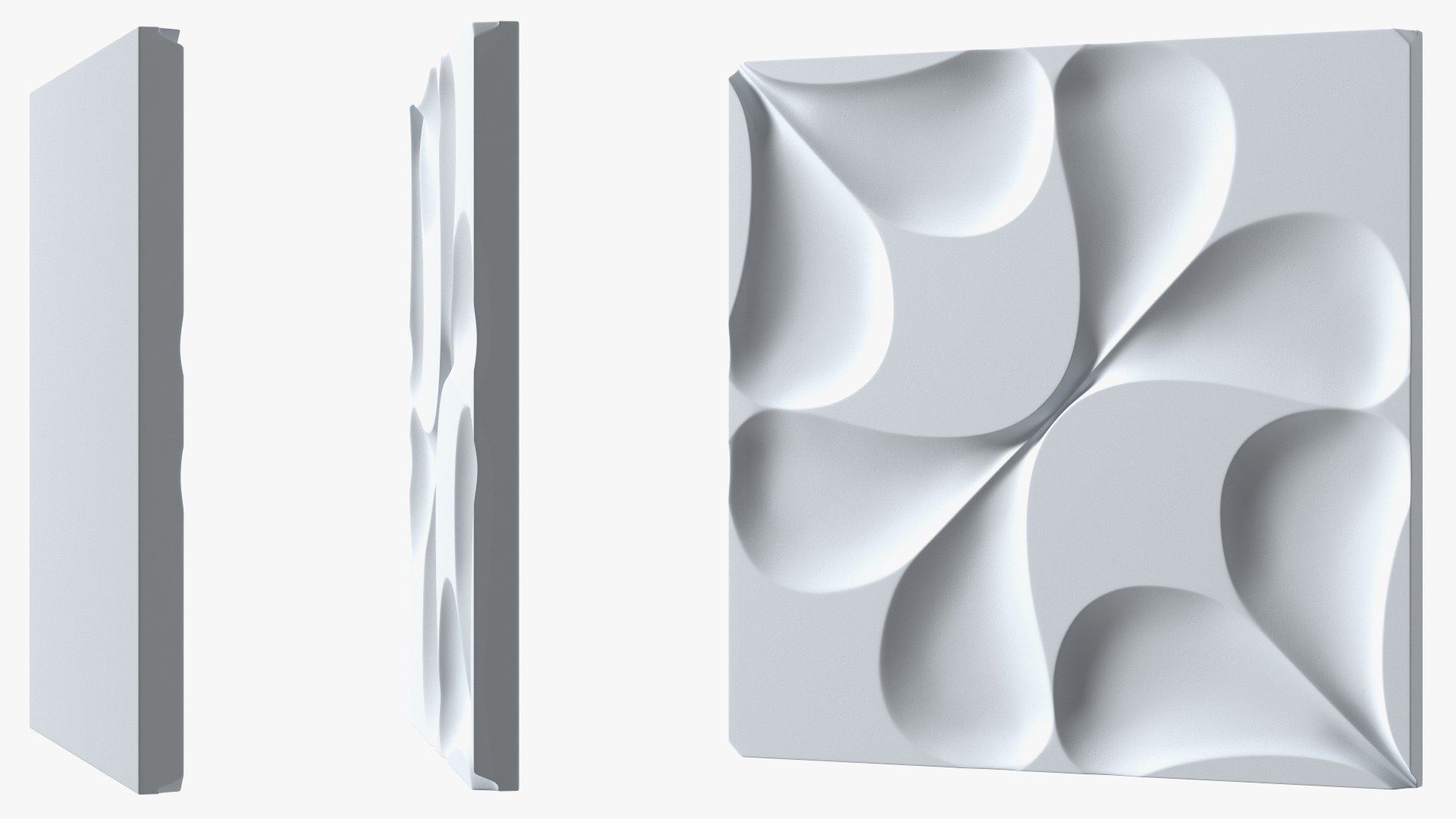 3D Wall Panel Drops Ceramic 3D Model - TurboSquid 1907957