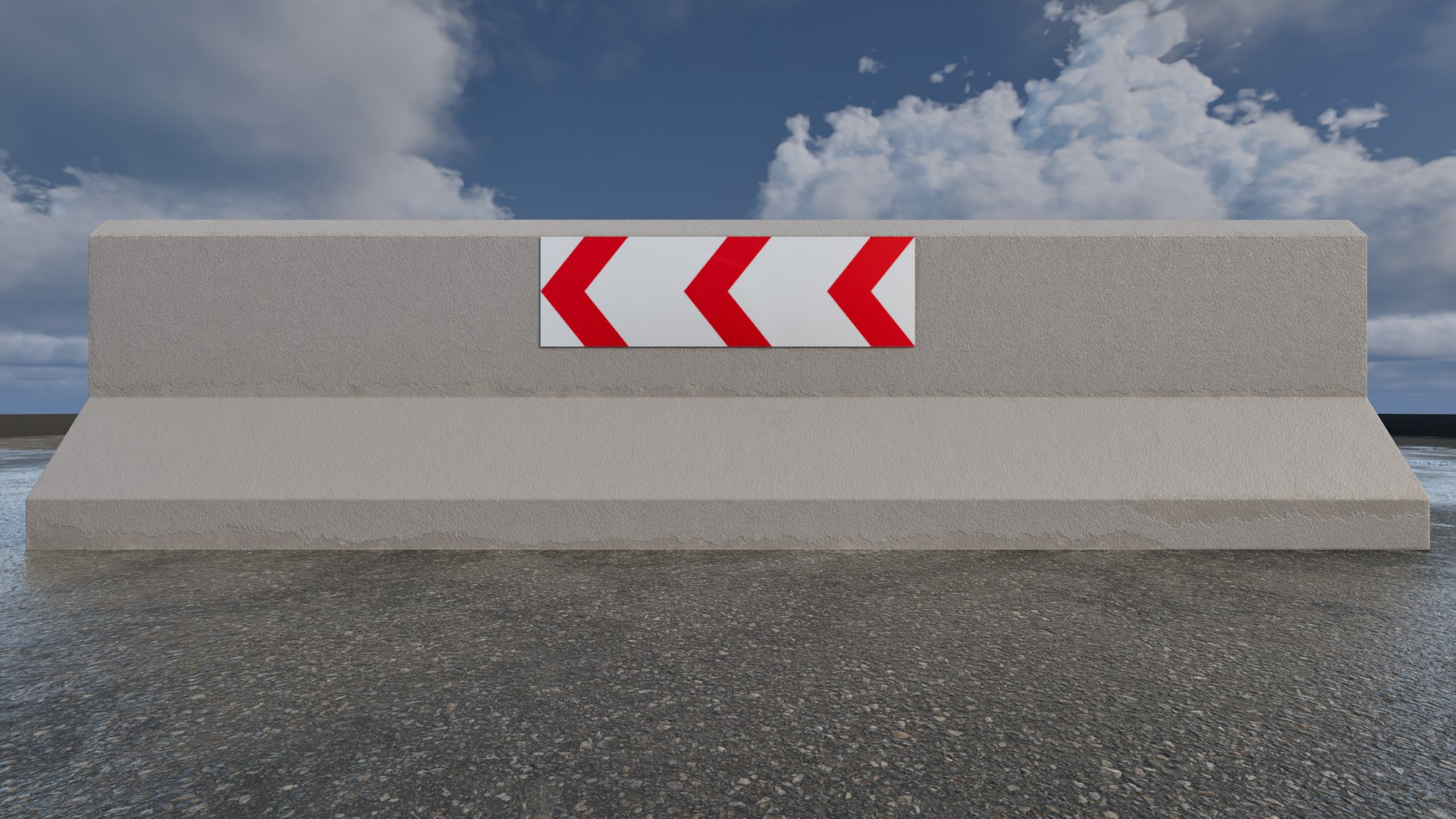 Concrete Road Barrier 3D Model - TurboSquid 2408239