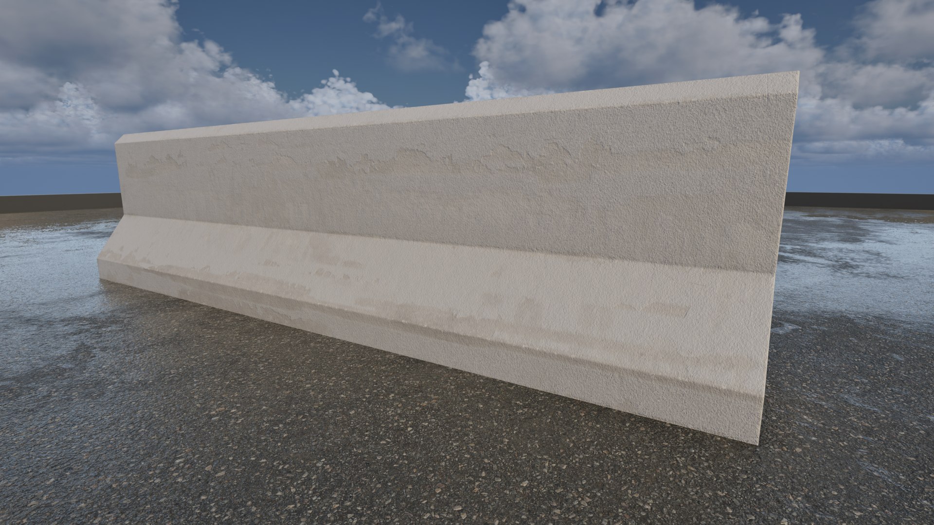 Concrete Road Barrier 3D Model - TurboSquid 2408239