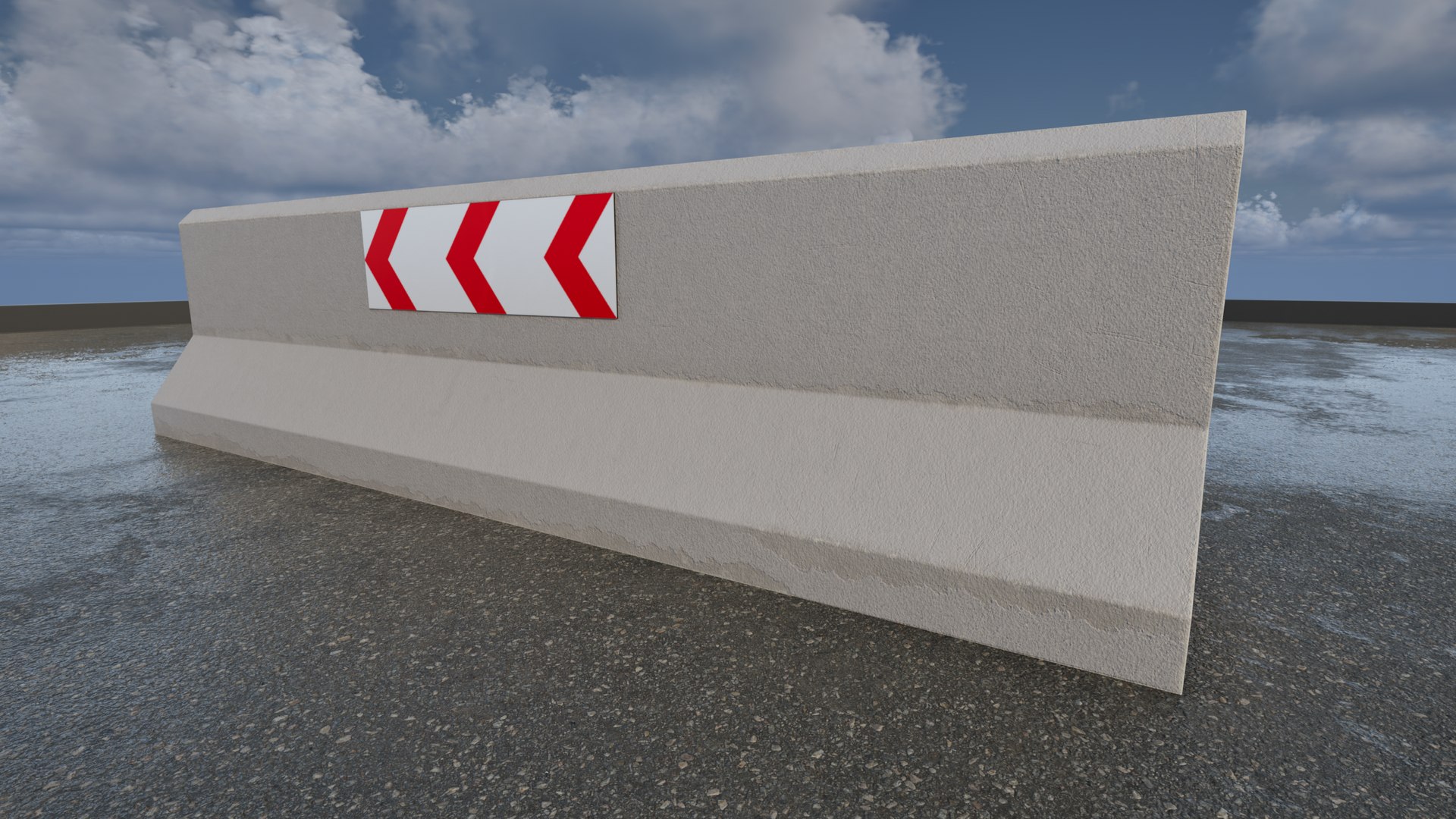 Concrete Road Barrier 3D Model - TurboSquid 2408239