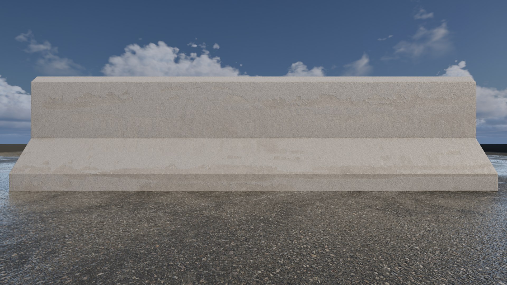 Concrete Road Barrier 3D Model - TurboSquid 2408239