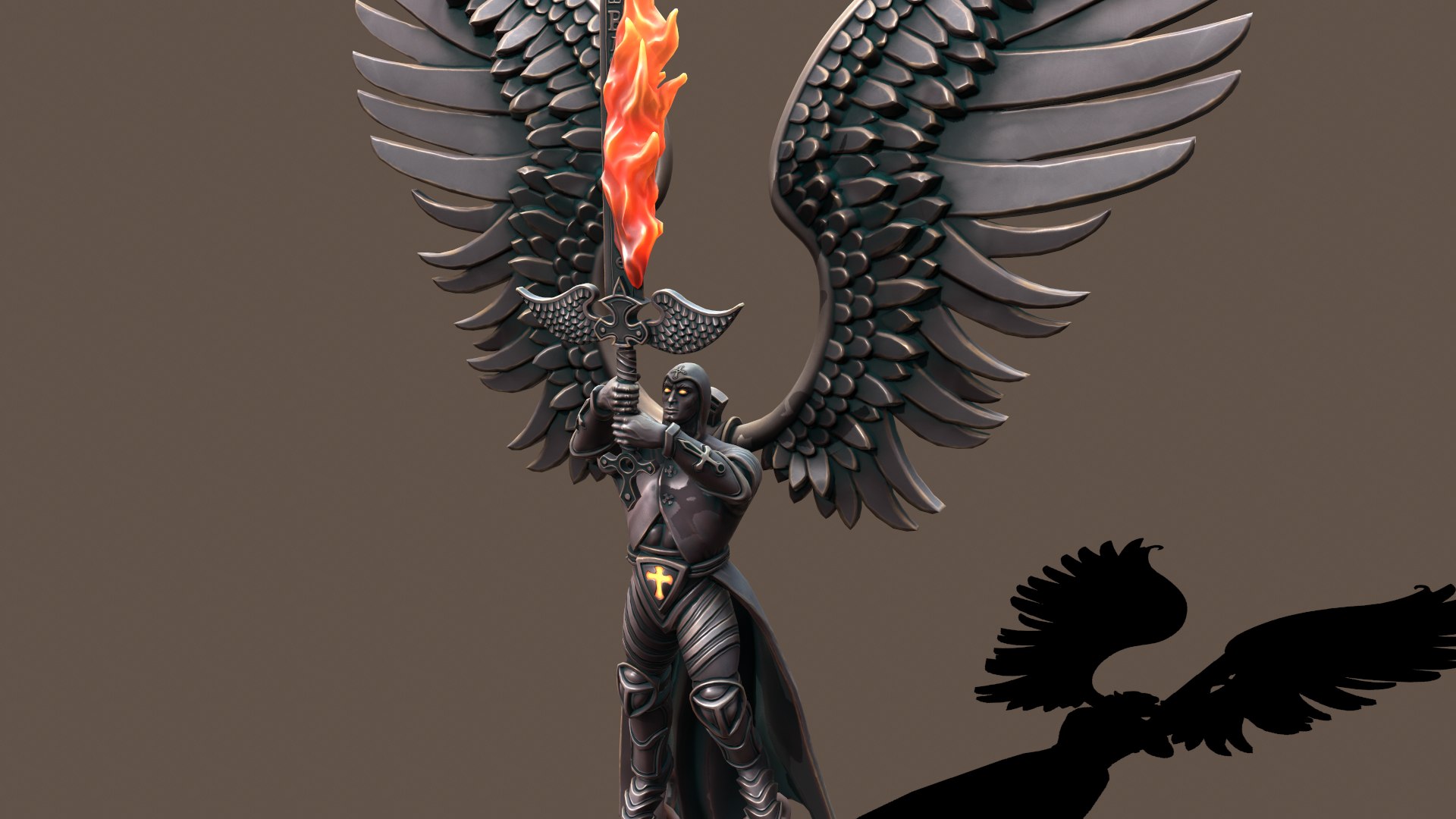 3D Model Statue Archangel - TurboSquid 1523077