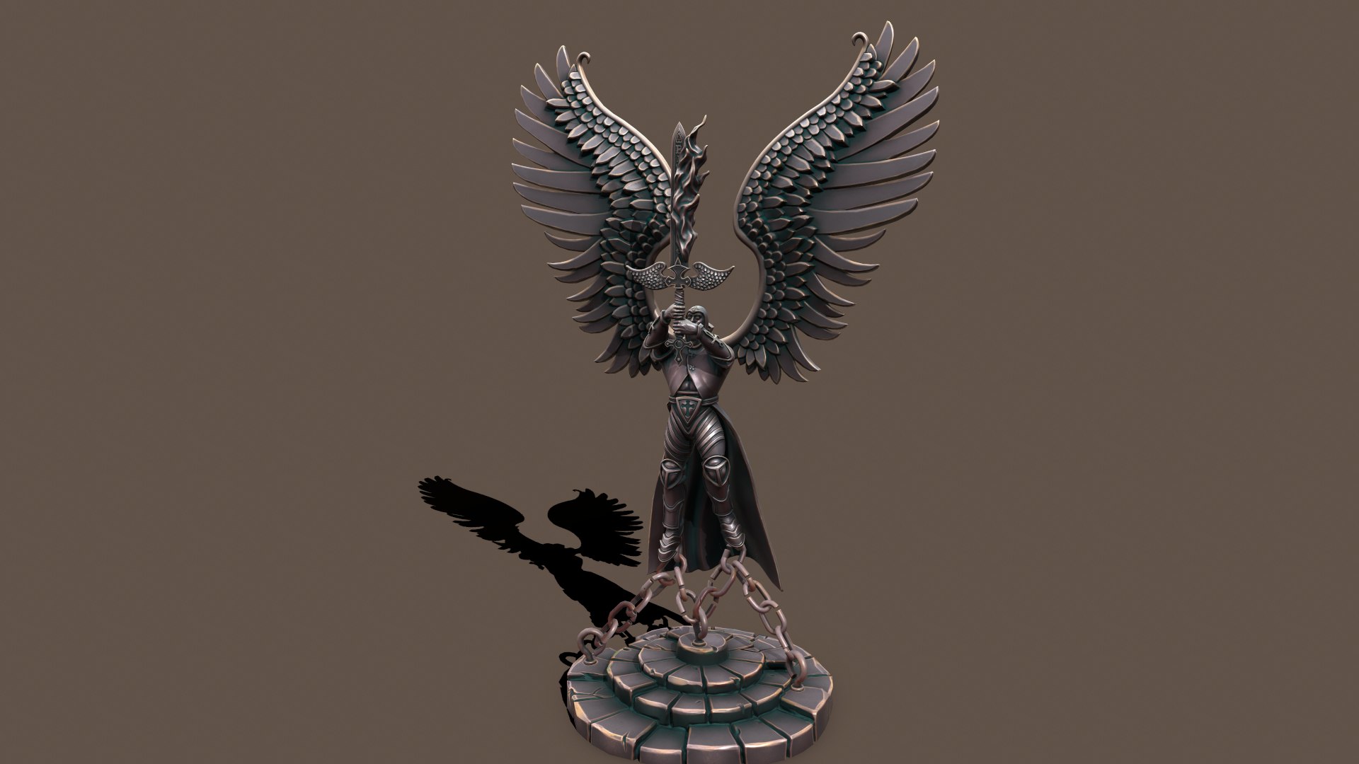 3D Model Statue Archangel - TurboSquid 1523077