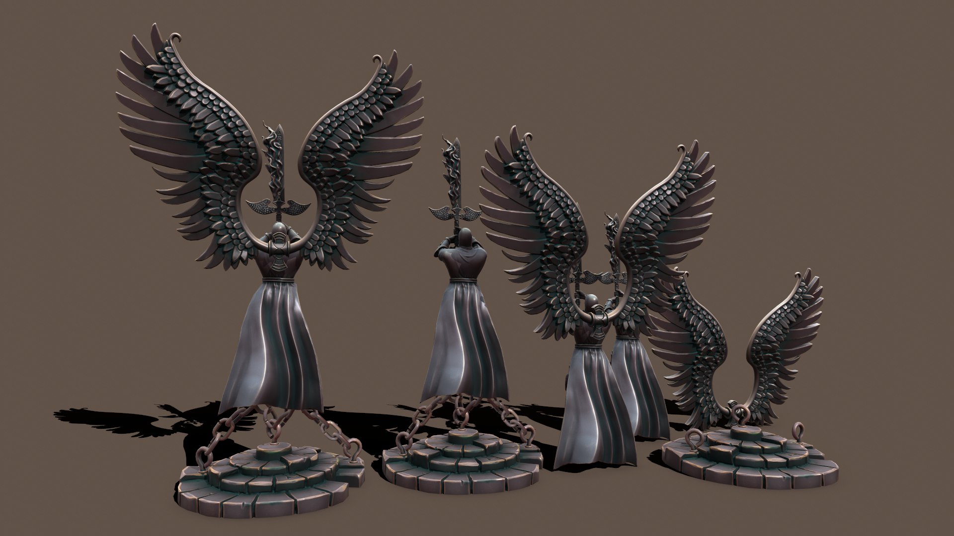 3D Model Statue Archangel - TurboSquid 1523077