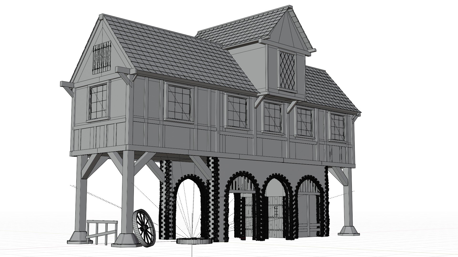 Medieval Building Model - TurboSquid 2412247