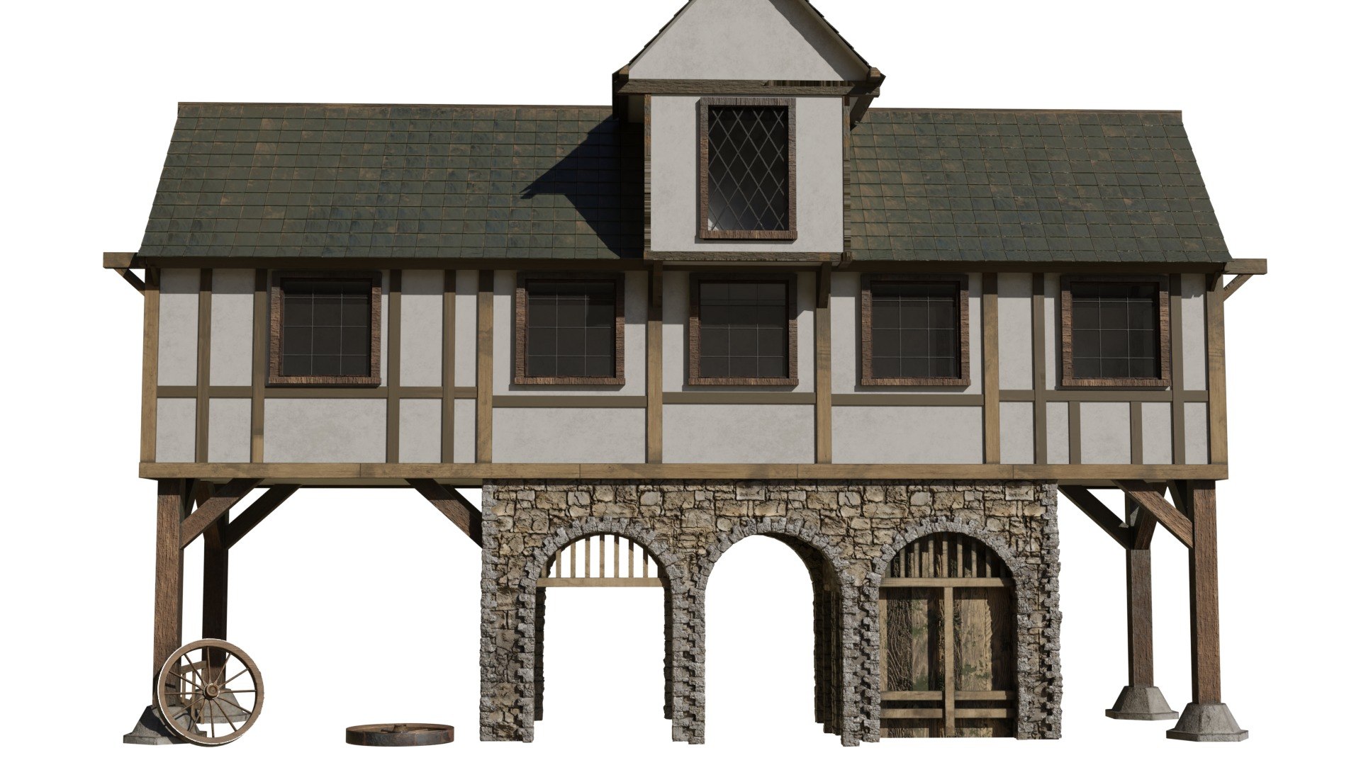 Medieval Building Model - TurboSquid 2412247