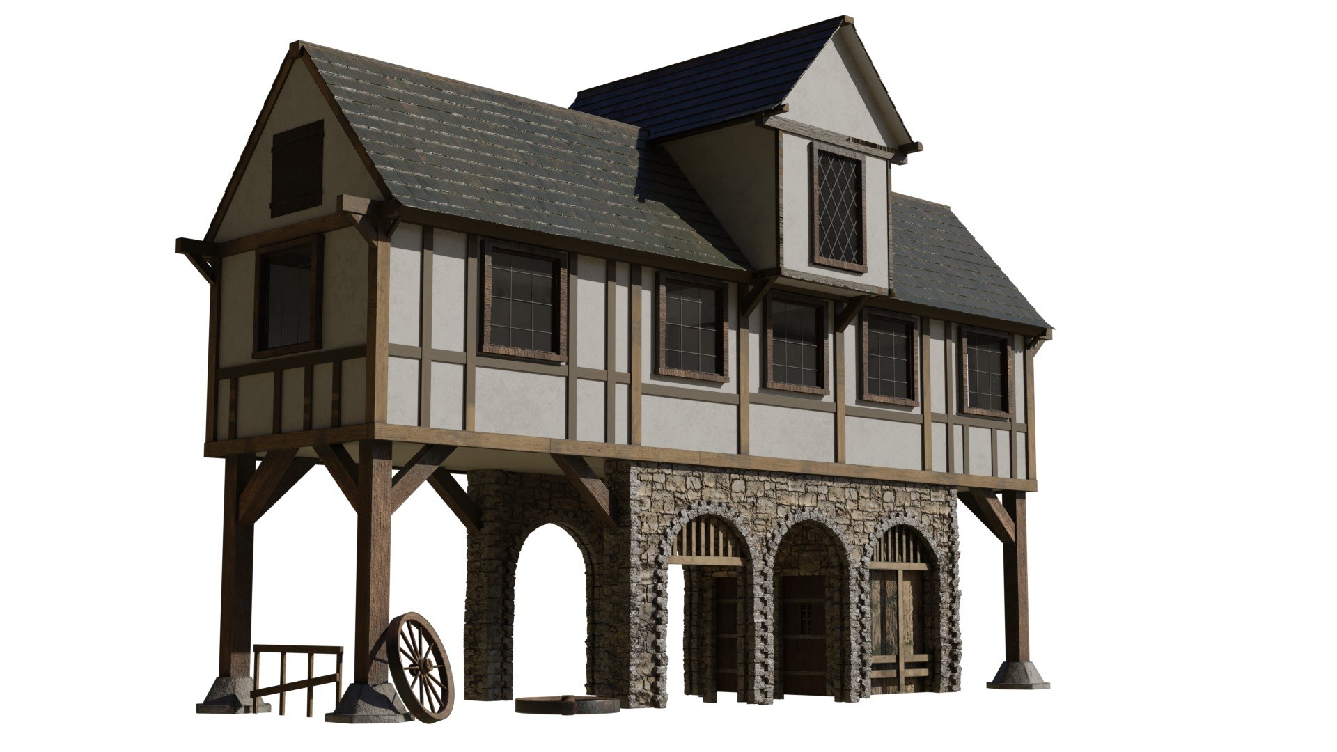 Medieval Building Model - TurboSquid 2412247