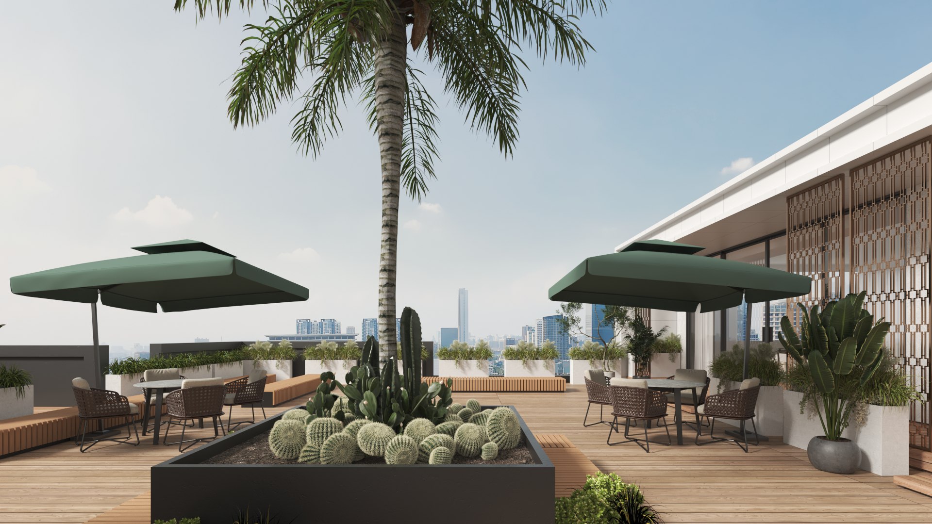 3D Modern Dining Terrace Model - TurboSquid 2244871