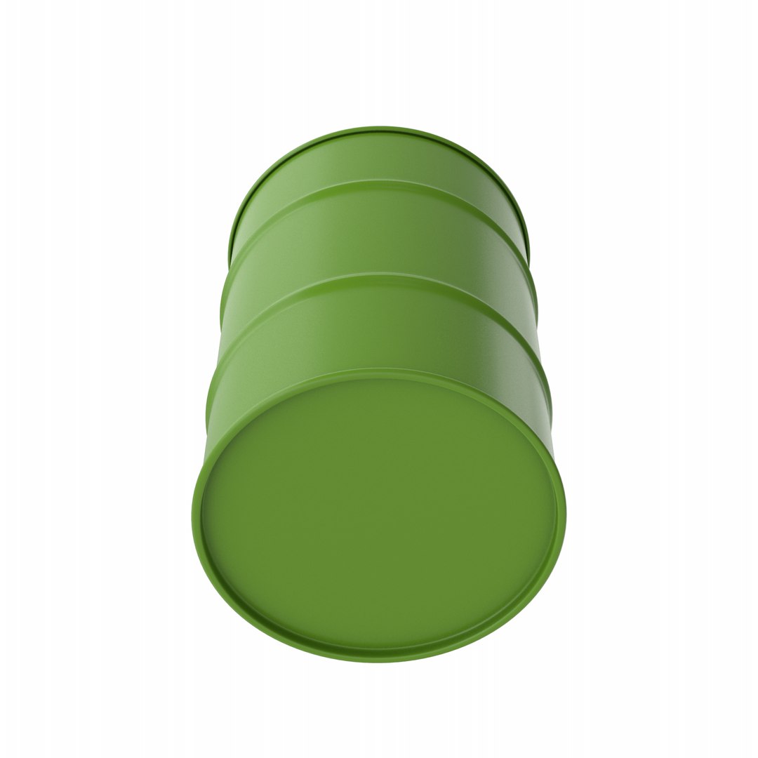 3D Model Green Metal Barrel - TurboSquid 2063342