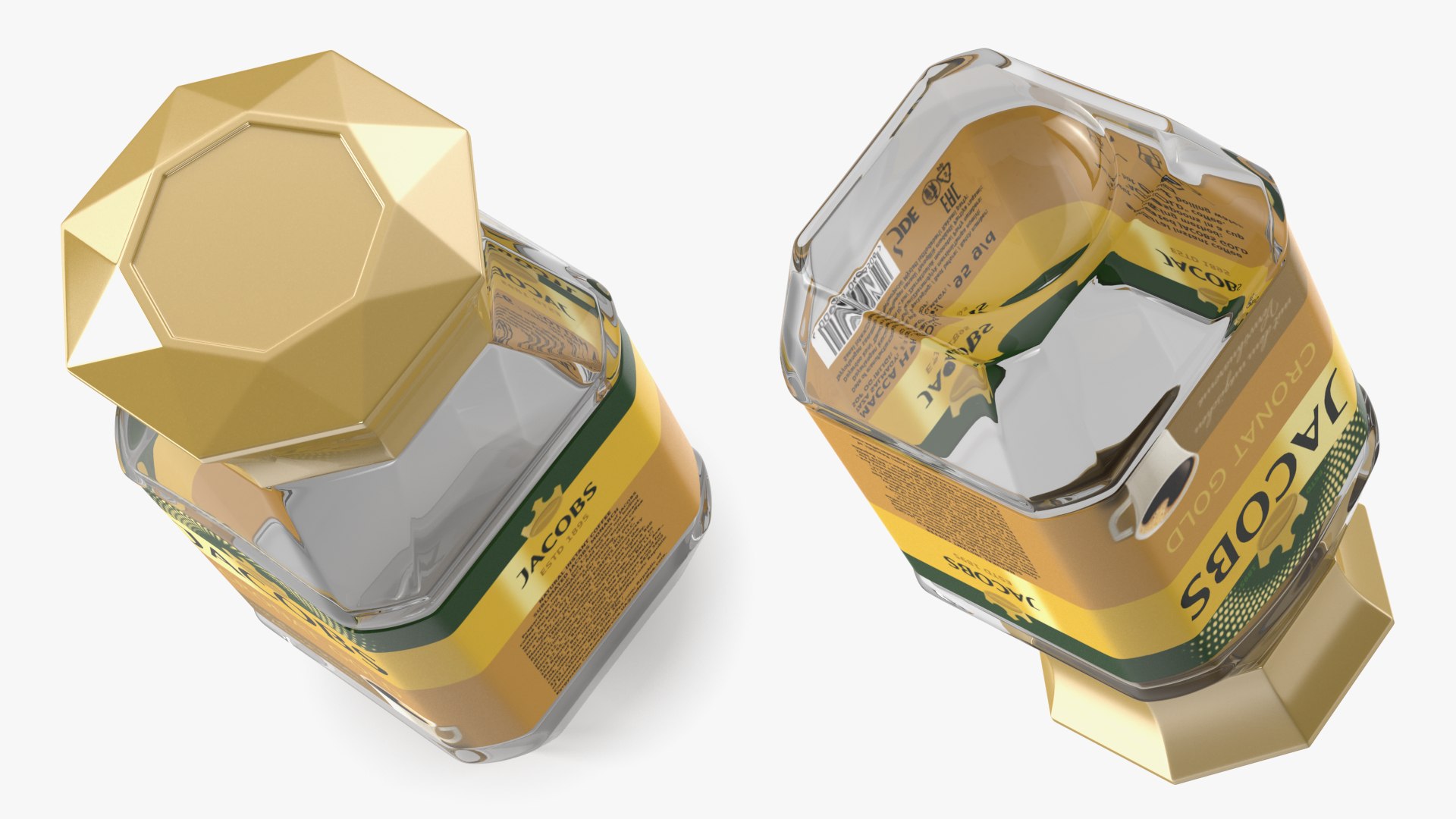 3D Empty Jacobs Coffee 95g Jar Model - TurboSquid 2143059