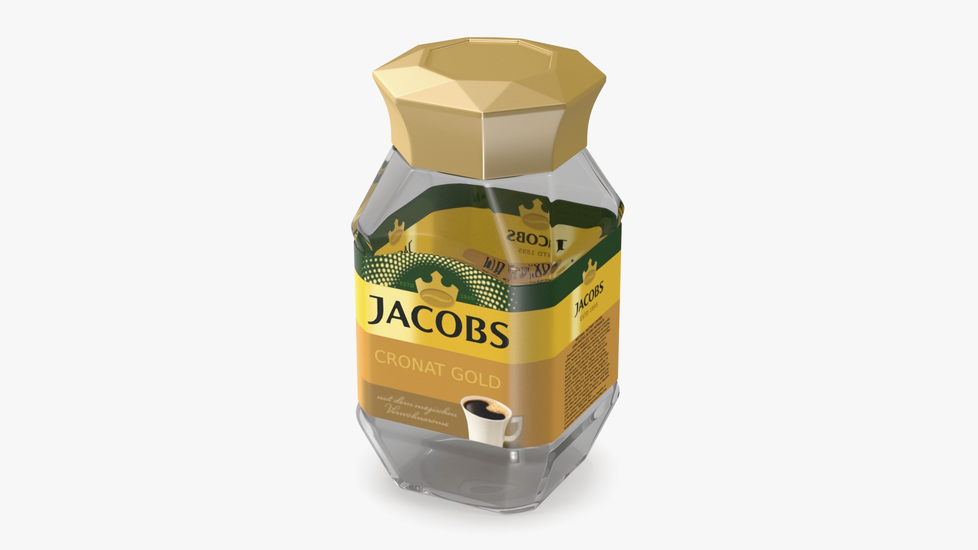 3D Empty Jacobs Coffee 95g Jar model - TurboSquid 2143059