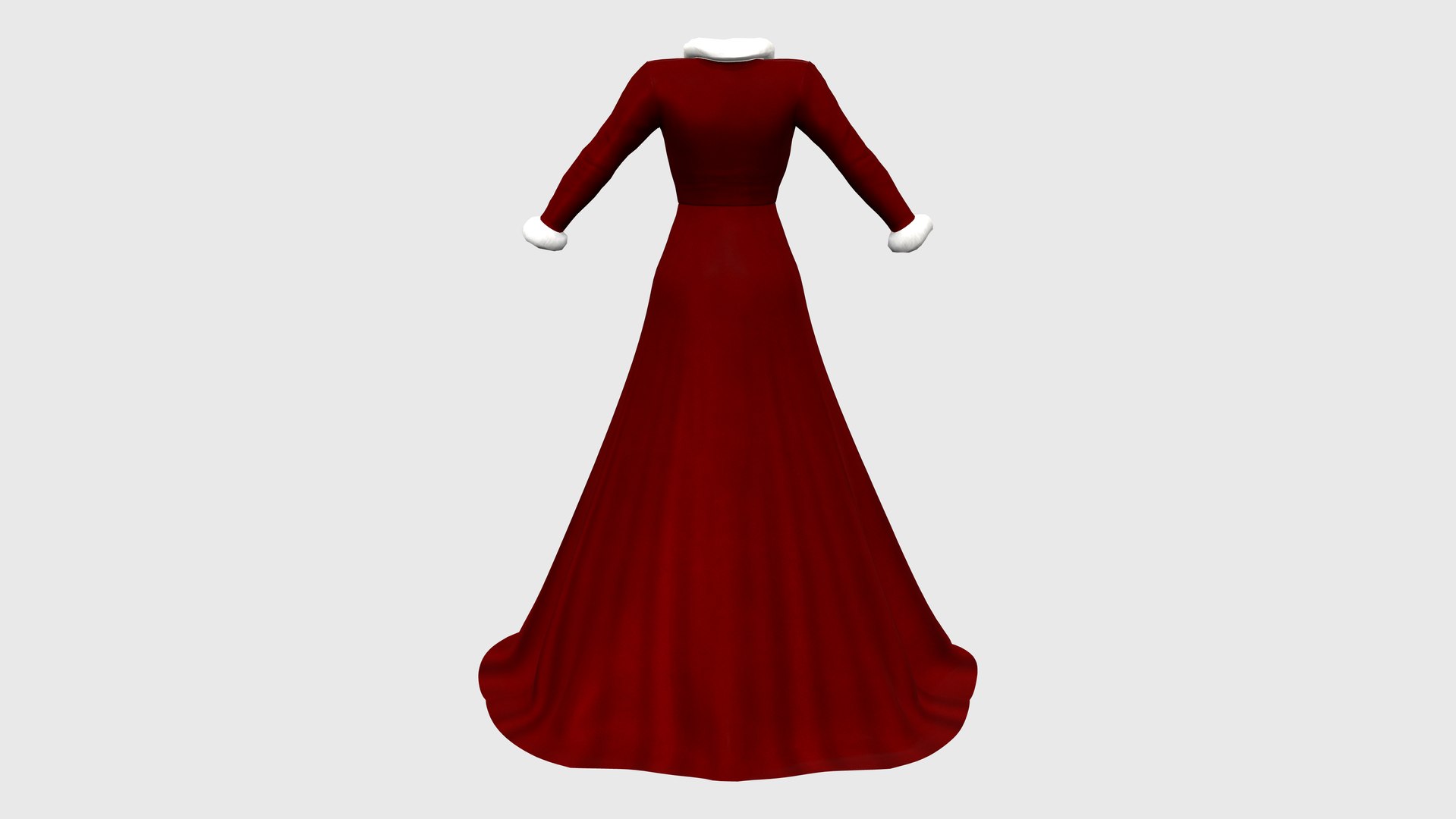 3D Model Long Gown Coat - TurboSquid 1920183