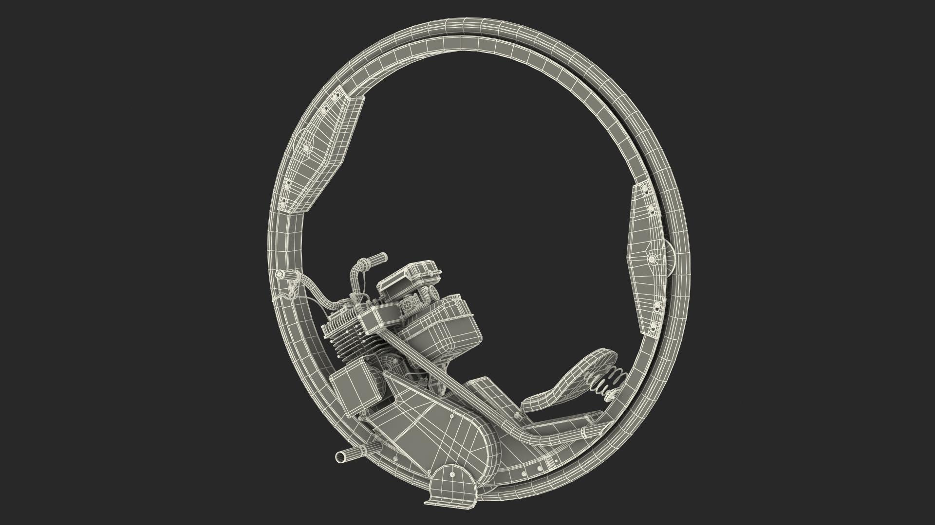 Motorized Monocycle Rigged For Cinema 4D 3D Model - TurboSquid 1882704