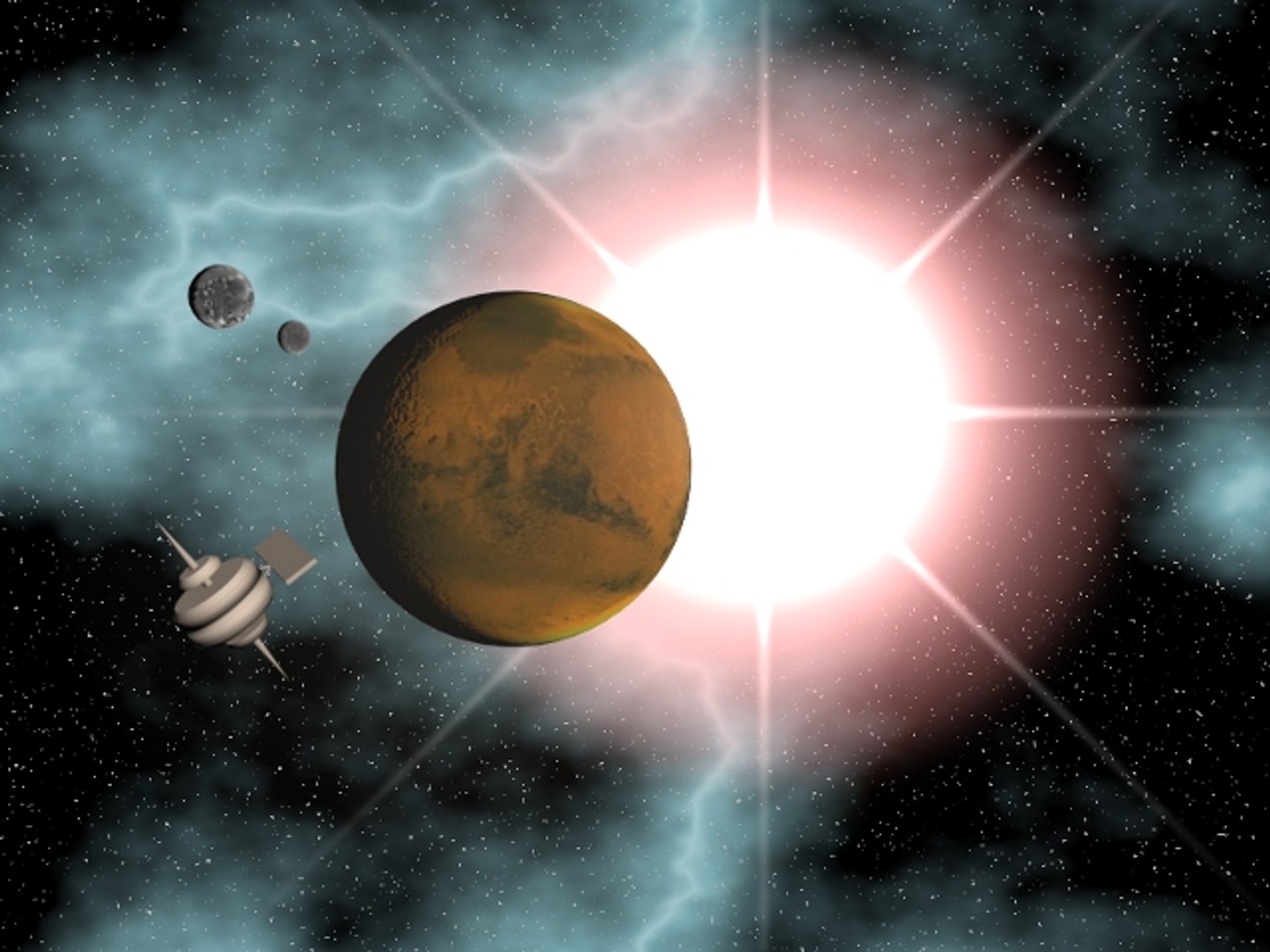 Free Retro Space Station 3d Model