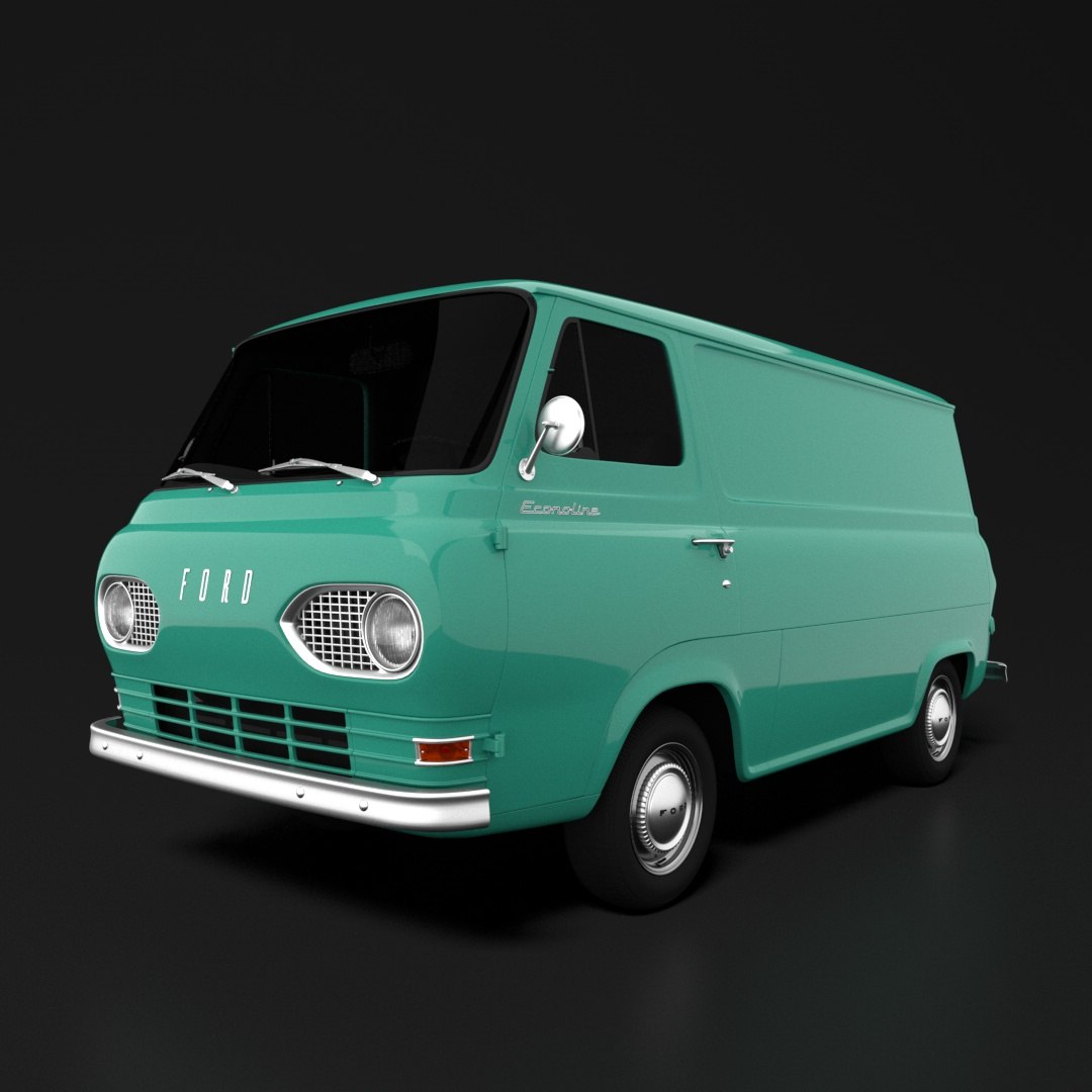 3D Ford Econoline Panel Van Model - TurboSquid 2330184