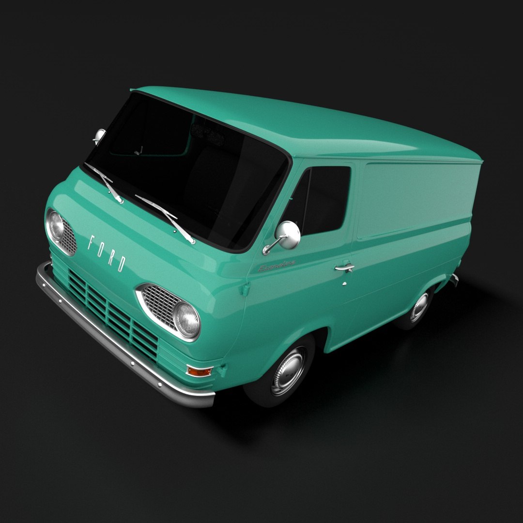 3D Ford Econoline Panel Van Model - TurboSquid 2330184