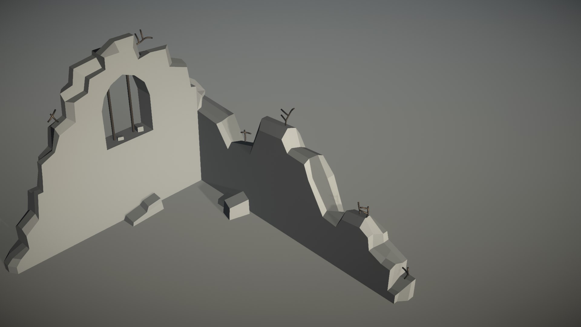 3D model destroyed building - TurboSquid 1669443