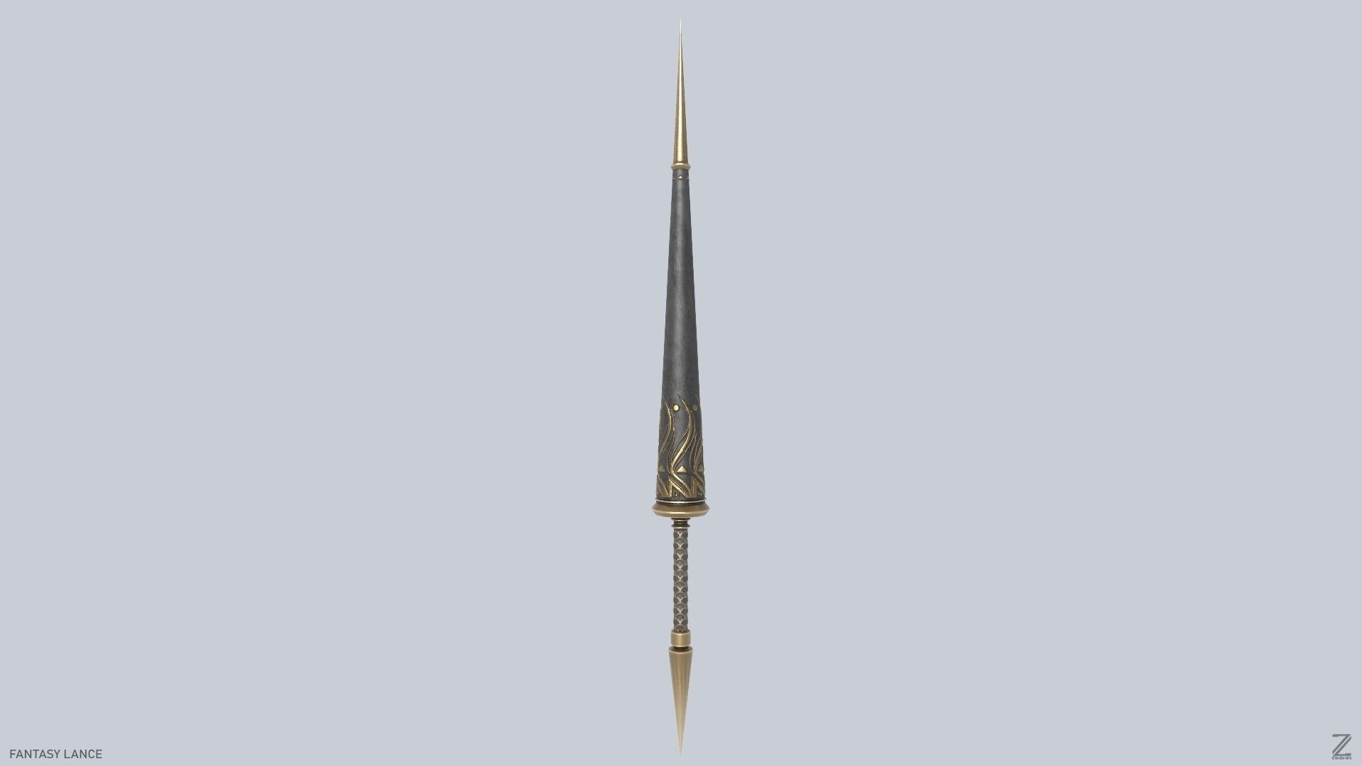 Fantasy Lance 3D Model - TurboSquid 2387050