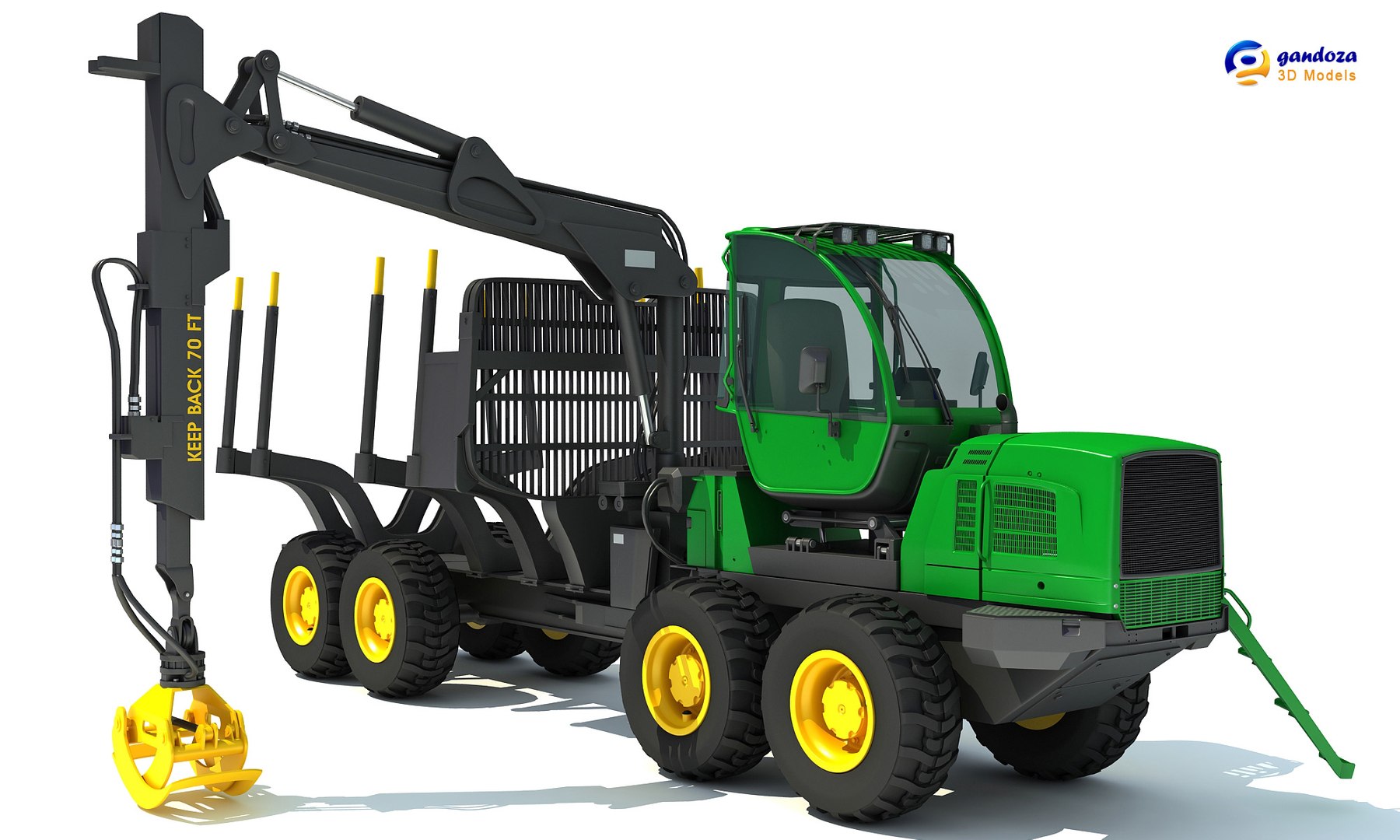 Forwarder Forestry Vehicle 3d 3ds