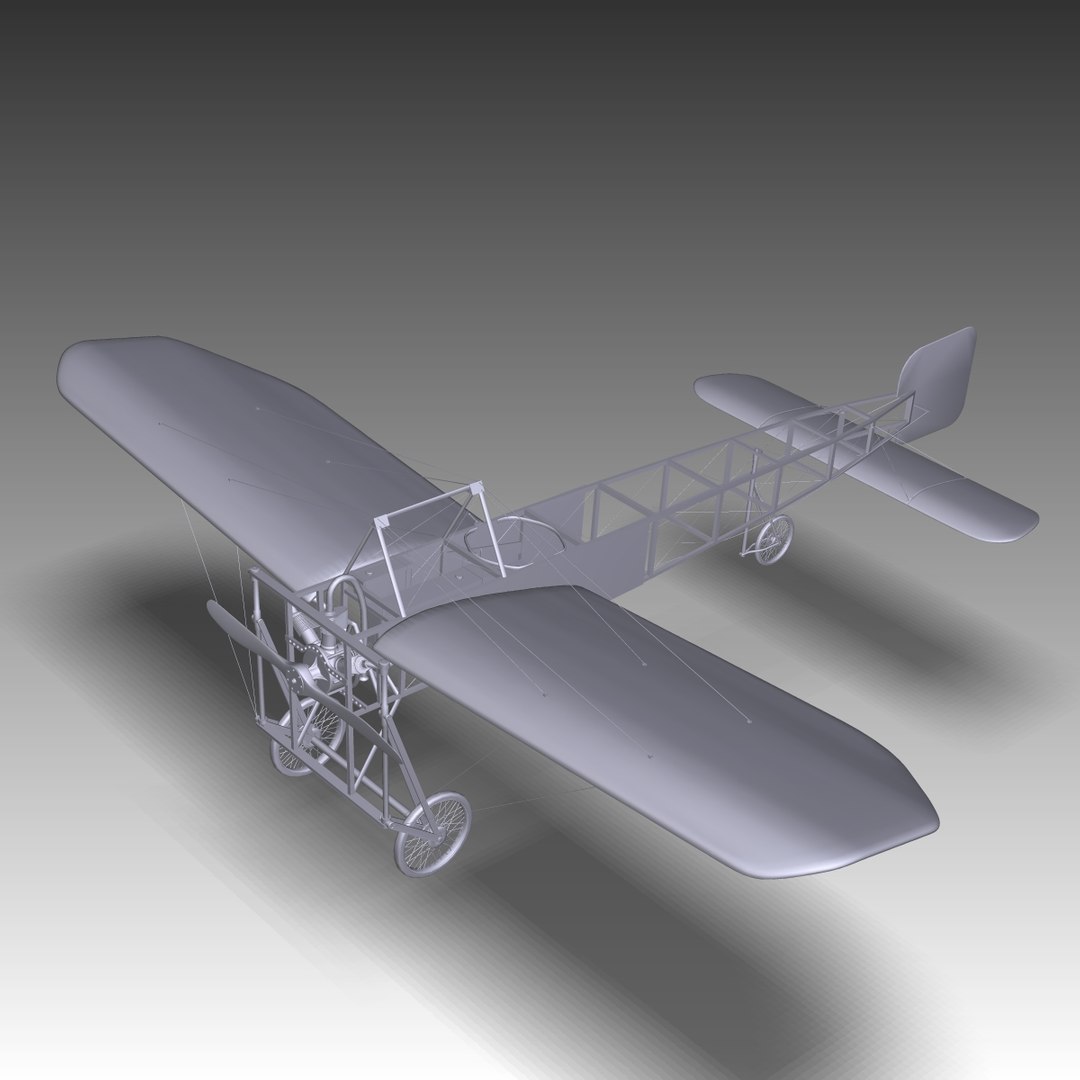 bleriot xi 3d obj