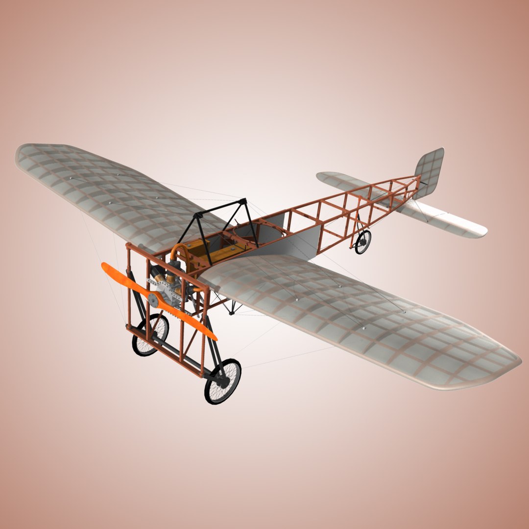 bleriot xi 3d obj