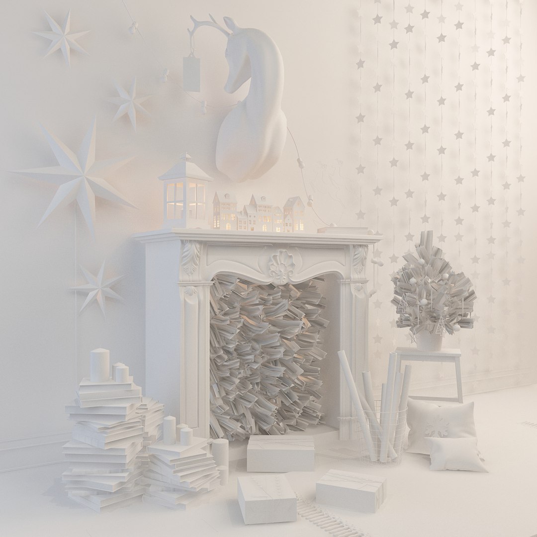 3D Books Fireplace - TurboSquid 1243297