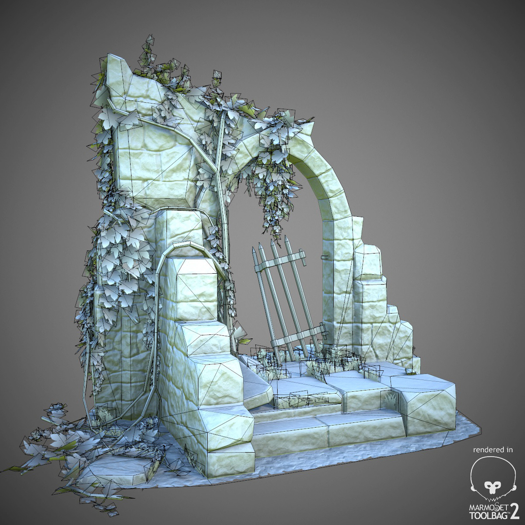 3d model arc stone