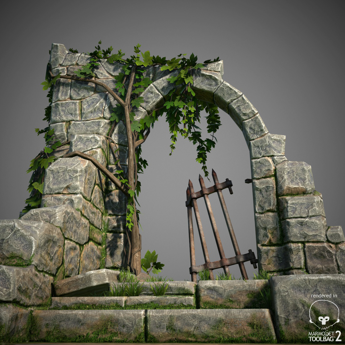 3d model arc stone