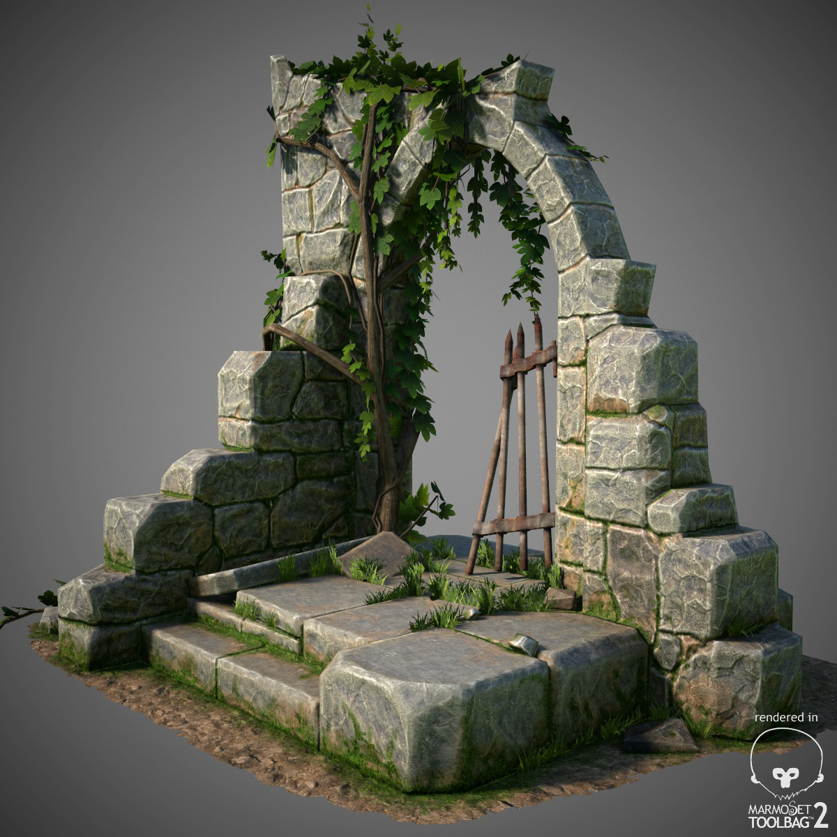 3d model arc stone