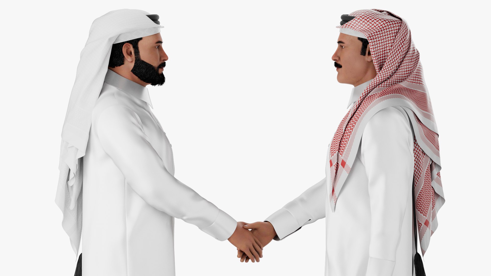 3D Arabs Handshake - TurboSquid 2163123
