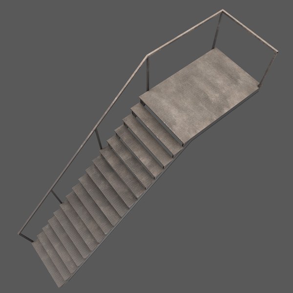 3D Industrial Stairs Low Poly model - TurboSquid 1925393