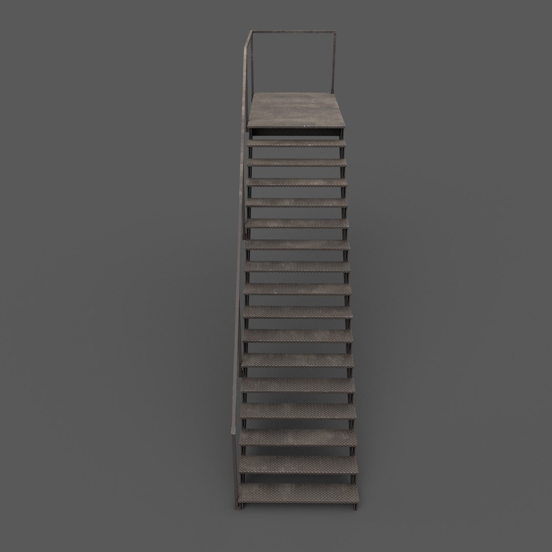 3D Industrial Stairs Low Poly Model - TurboSquid 1925393