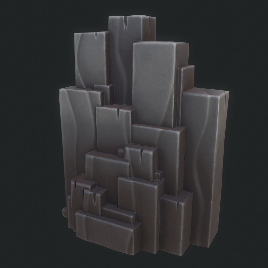Cartoon Rock Cliff 3D Model - TurboSquid 1431139