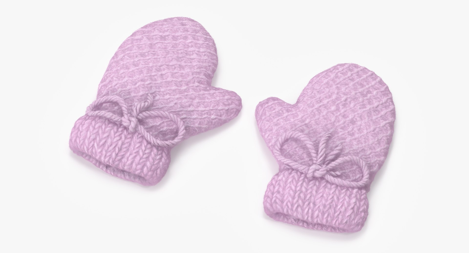 3d Model Newborn Mittens 01 Pink