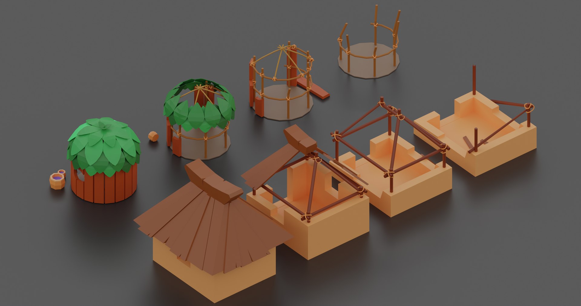 LP Huts Asset 3D Model - TurboSquid 1866078