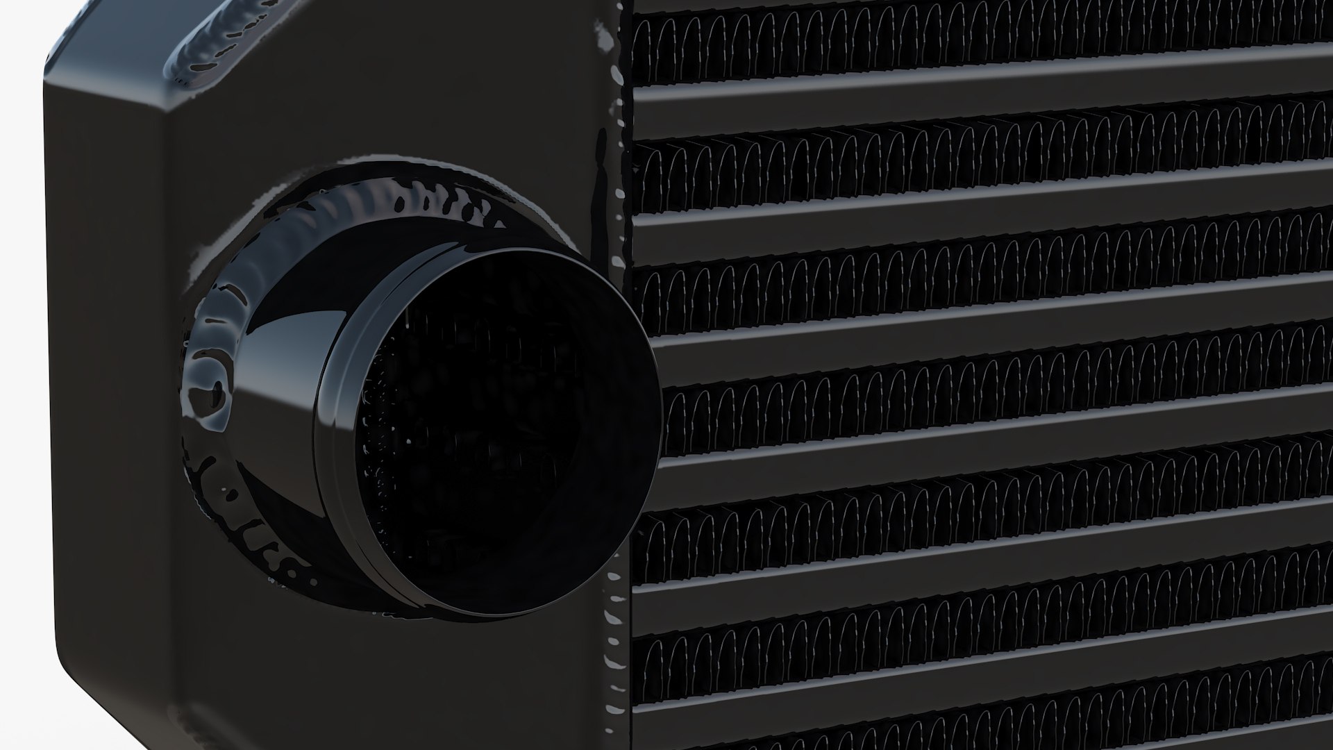 Black Car Intercooler Front Side Pipes 3D - TurboSquid 1930072