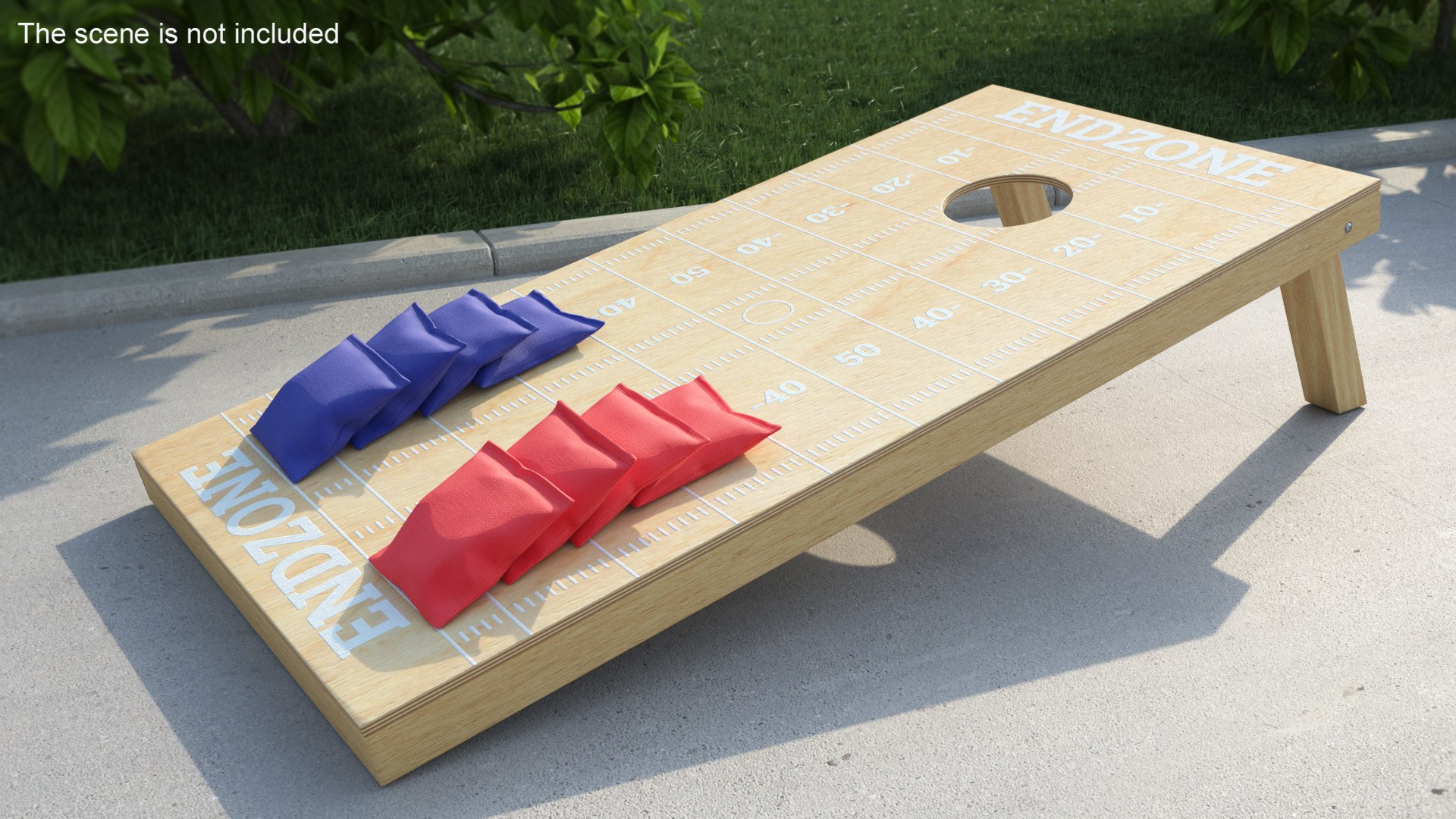 3D Wooden Cornhole Outdoor Game With Bean Bags Model - TurboSquid 2108504