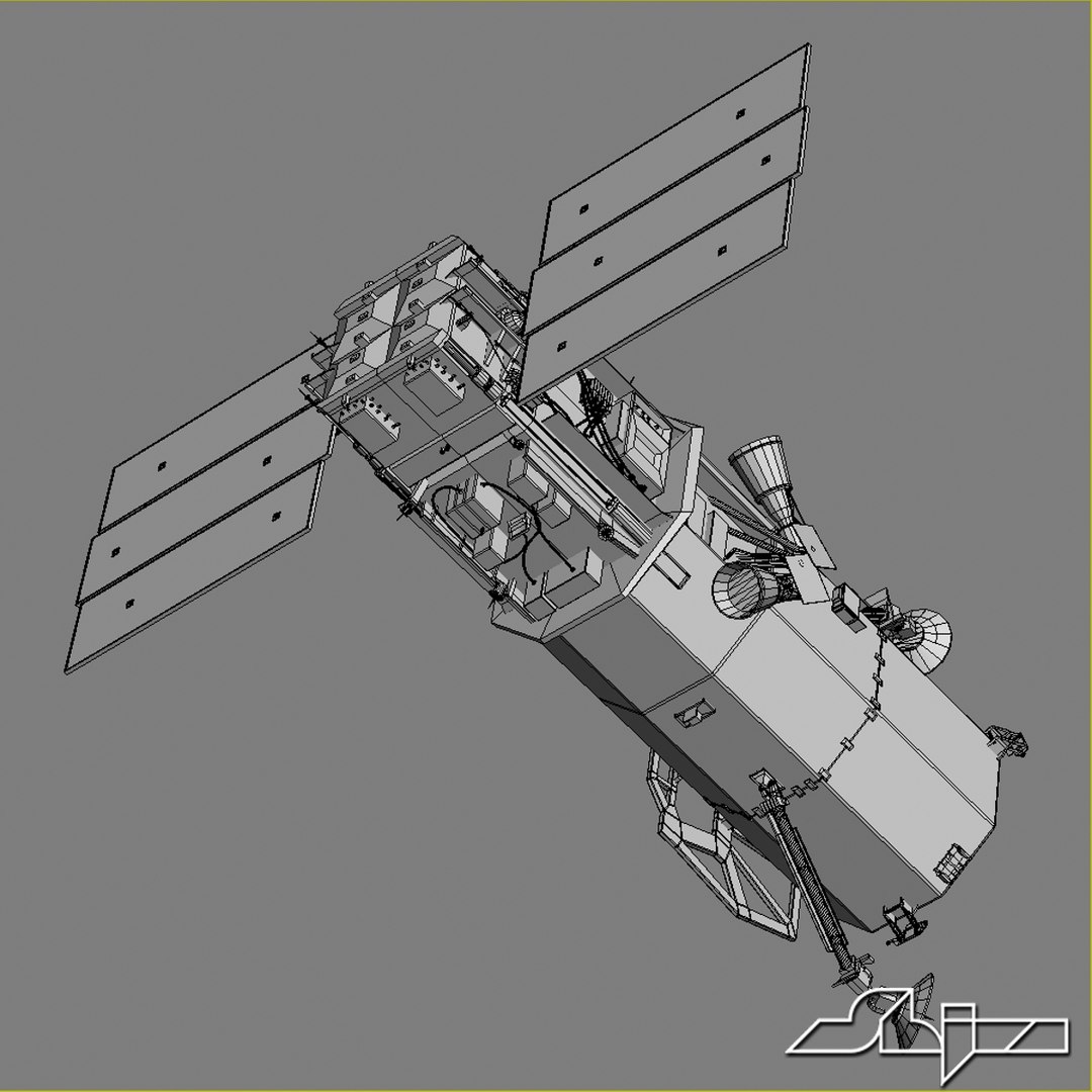 3d Space Satellite 1 Model