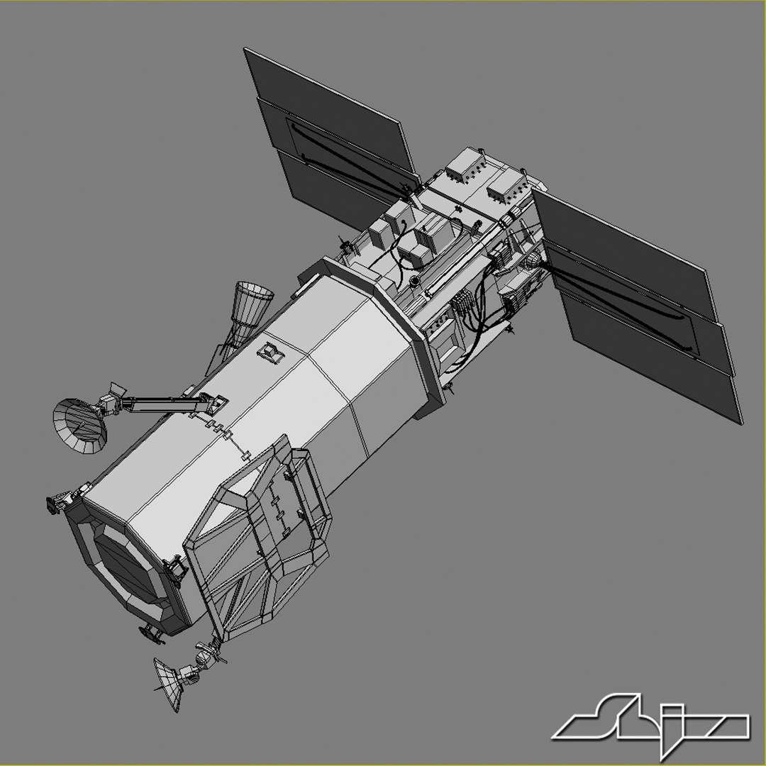 3d Space Satellite 1 Model