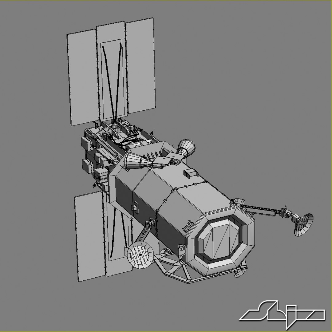 3d Space Satellite 1 Model