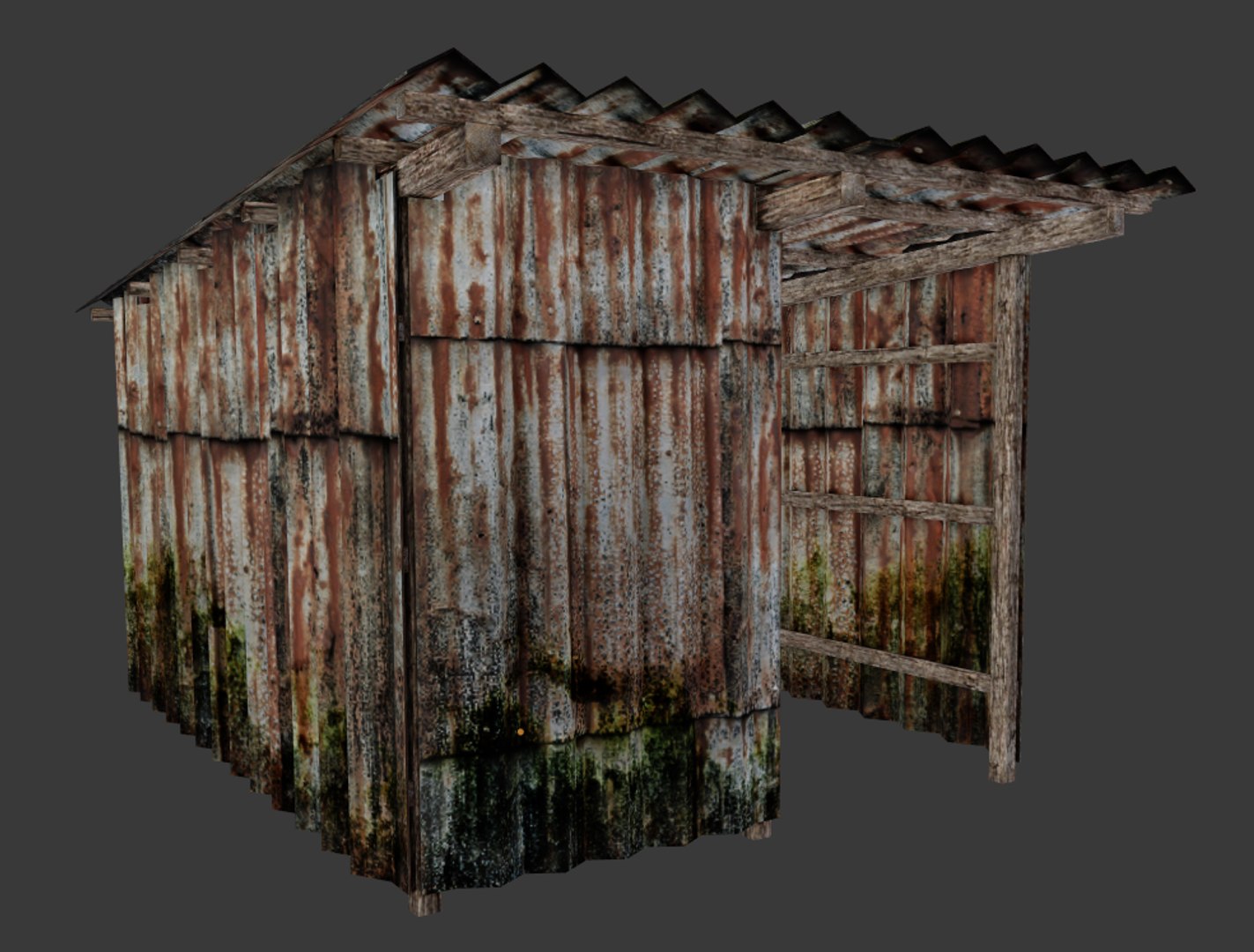 3d 3ds Old Metal Shack