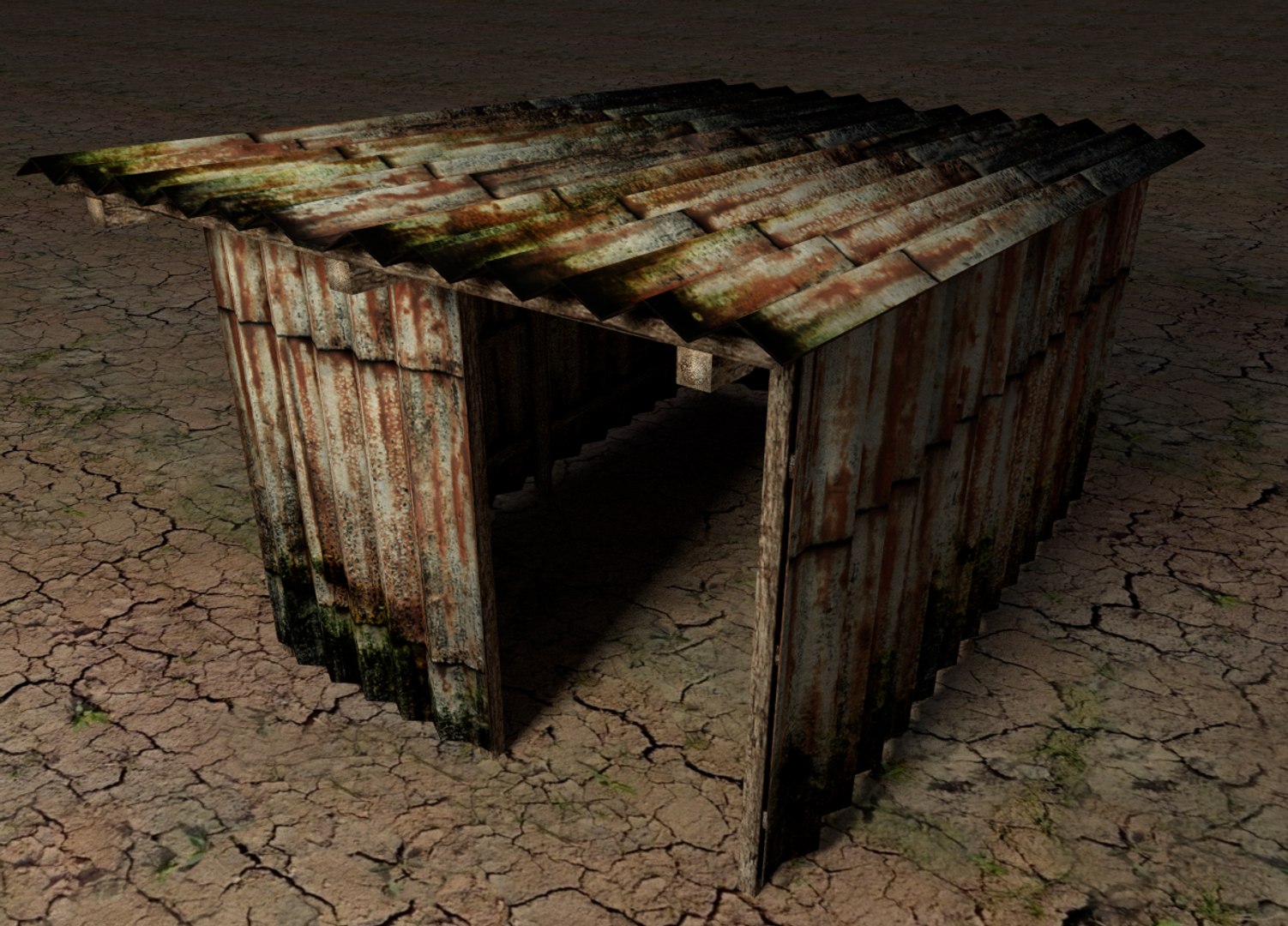 3d 3ds Old Metal Shack