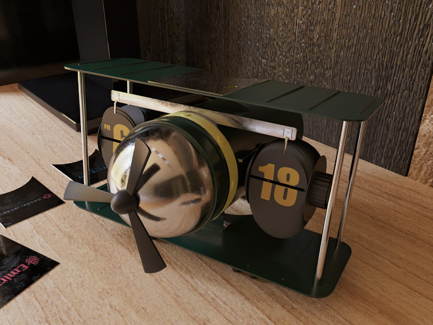 3D Clock Airplane Decorative Model - TurboSquid 1686073