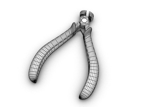 3d model of end cutting nipper