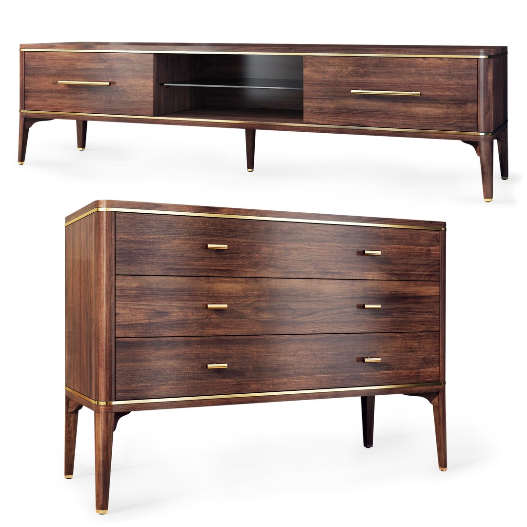 3D Dresser Tvstand Raum By Enza Home Model - TurboSquid 1914431