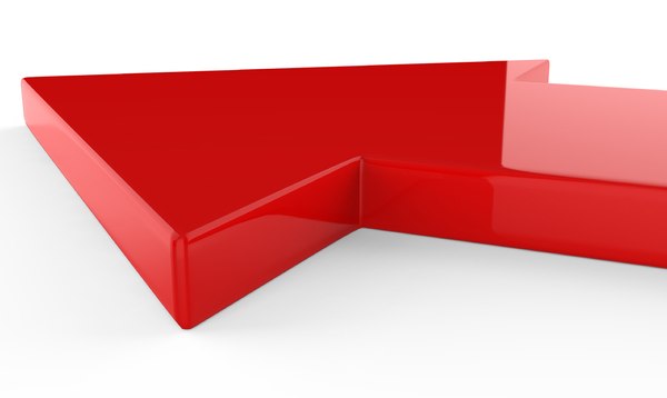Red plastic arrow 3D model - TurboSquid 1269970