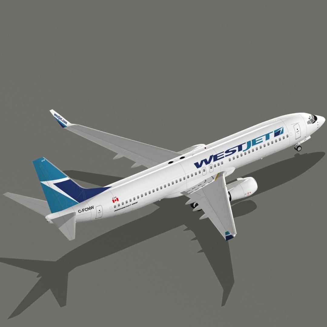 Boeing 737-800 Westjet 3d Model