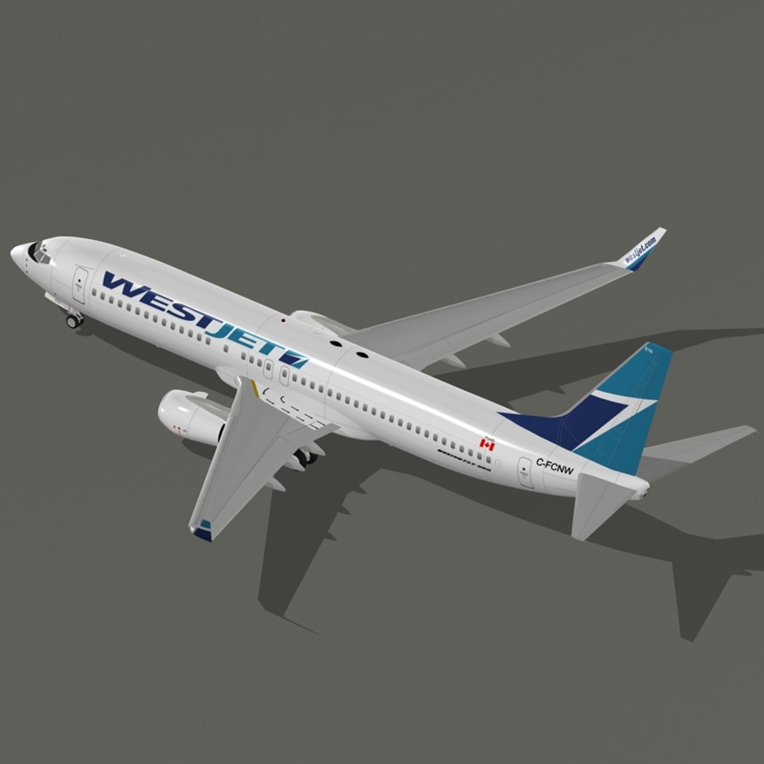 Boeing 737-800 Westjet 3d Model