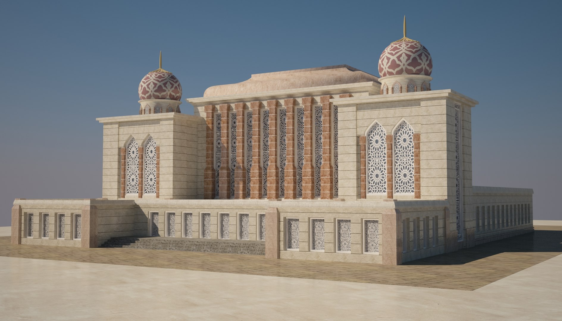 Designs Arabic Islamic Building 3D Model - TurboSquid 1566752